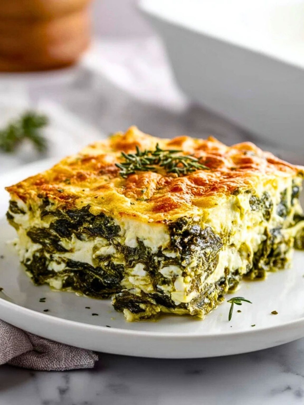 Stilvolle Spinat Feta Auflauf Bilder